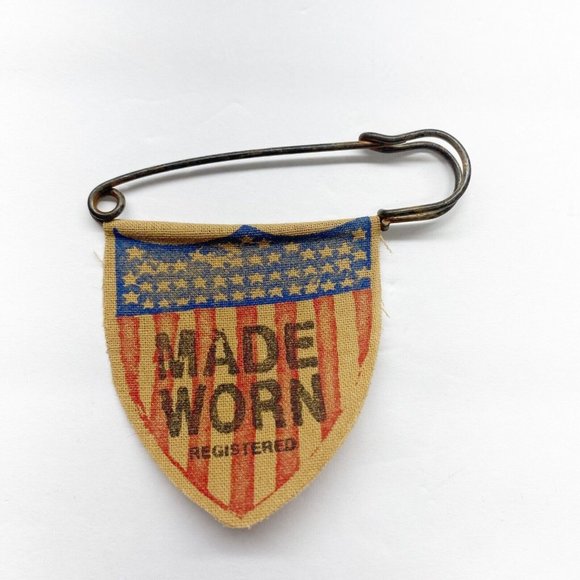 Unbranded | Jewelry | Antique American Flag Patch Pin Made Worn Safety ...